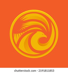 Eagle Sun Circle Logo Stock Vector (Royalty Free) 2191811853 | Shutterstock