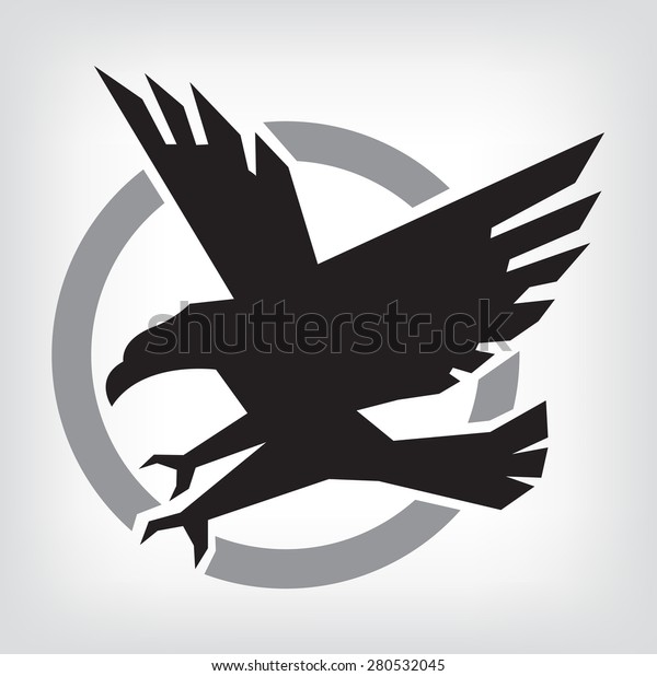Eagle Symbol Emblem Design Attacking Eagle Stock Vector (Royalty Free ...