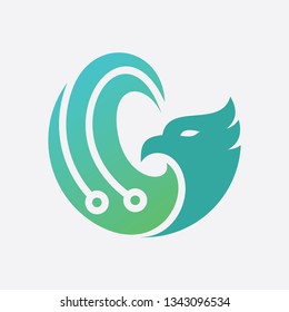 Eagle Technology Logo Design Stock Vector (Royalty Free) 1343096534 ...