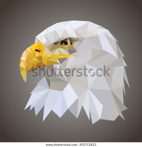 Eagle Triangles Low Poly Art Vector Stock Vector (Royalty Free) 303712823