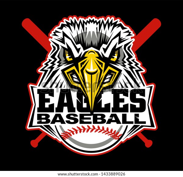 Eagles Baseball Team Design Mascot Crossed Stock Vector (Royalty Free ...
