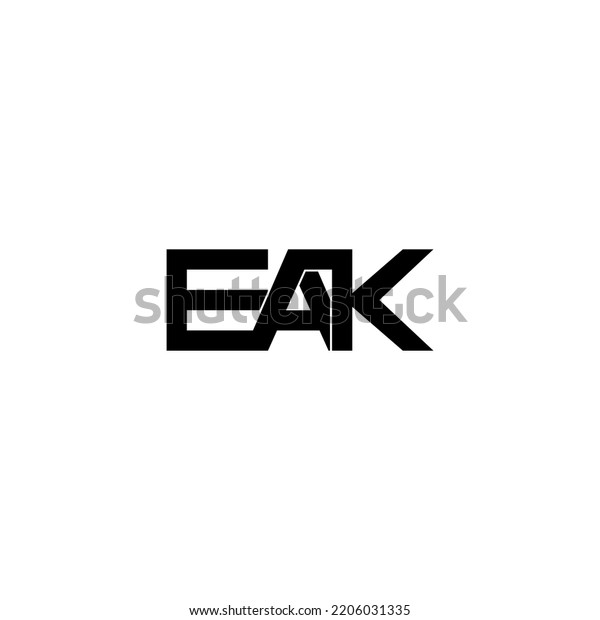 Eak Letter Original Monogram Logo Design Stock Vector (Royalty Free ...