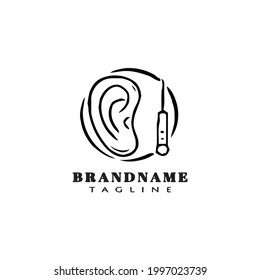 Ear Acupuncture Logo Icon Design Template Stock Vector (Royalty Free ...