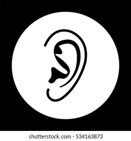 Ear Black Vector Icon Stock Vector (Royalty Free) 541559725