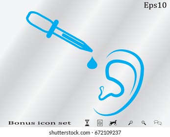Ear Dropper Icon Vector Illustration Eps10 Stock Vector (Royalty Free ...