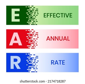 Ear Effective Annual Rate Acronym Business Stock Vector (Royalty Free ...