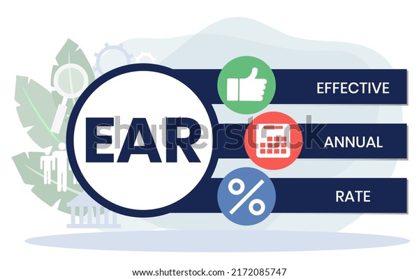 Ear Effective Annual Rate Acronym Business Stock Vector (Royalty Free ...
