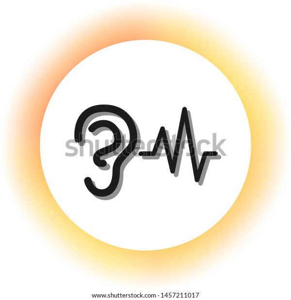 Ear Hearing Sound Sign Dark Icon Stock Vector (Royalty Free) 1457211017 ...