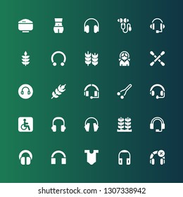 Ear Icon Set Collection 25 Filled Stock Vector (Royalty Free ...