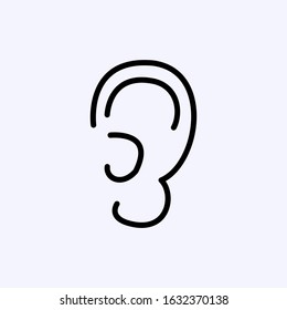 Ear Icon Symbol Hear Identification One 스톡 벡터(로열티 프리) 1601815102 ...