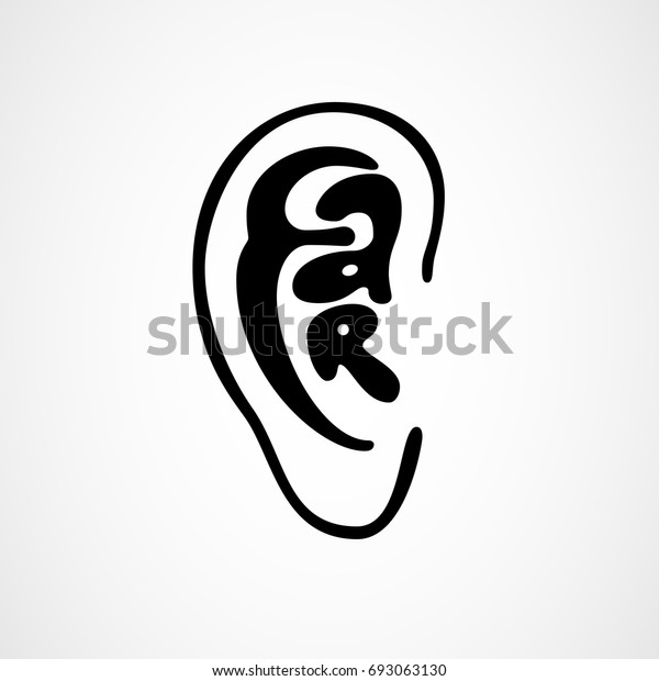 Ear Lettering Ear Form Eps8 Rgb Stock Vector (Royalty Free) 693063130 ...
