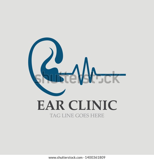 Ear Logo Hearing Symbol Clinic Stock Vector (Royalty Free) 1400361809 ...