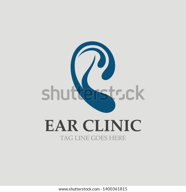 Ear Logo Hearing Symbol Clinic Stock Vector (Royalty Free) 1400361815 ...