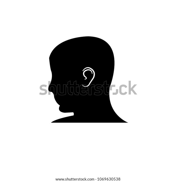 Ear Man Silhouette Vector Illustrator Stock Vector (Royalty Free ...