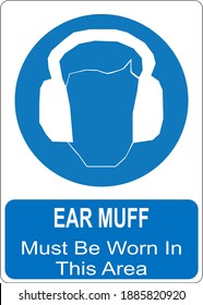 Ear Muff Rambu Used Encourage Use Stock Vector (Royalty Free ...