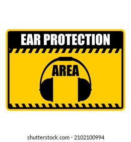 Ear Protection Sticker Label Vector Stock Vector (Royalty Free ...