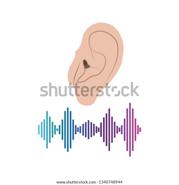 Ear Sound Wave Avatar Character Stock Vector (Royalty Free) 1340748944 ...