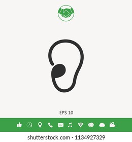 Ear Symbol Icon Stock Vector (Royalty Free) 1134927329 | Shutterstock