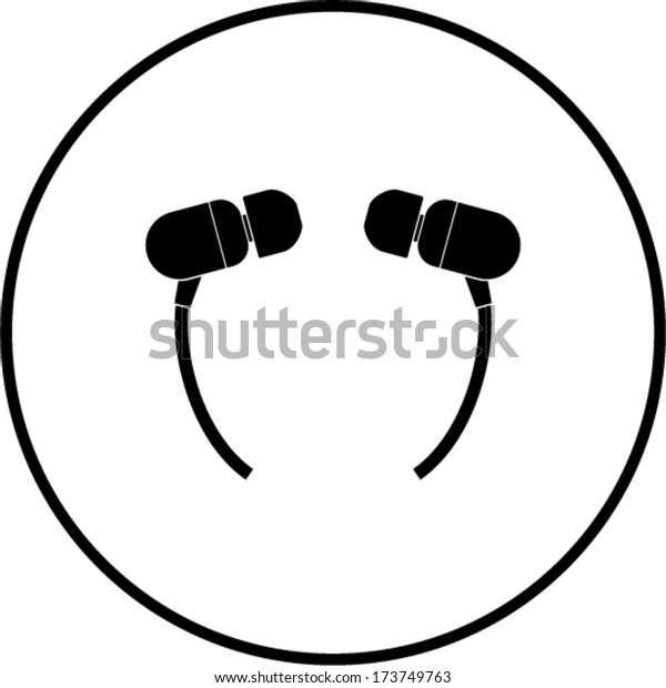 Earbuds Symbol Stock Vector (Royalty Free) 173749763