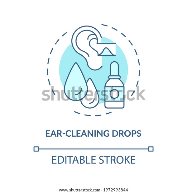 Earcleaning Drops Concept Icon Ear Hygiene Stock Vector (Royalty Free ...