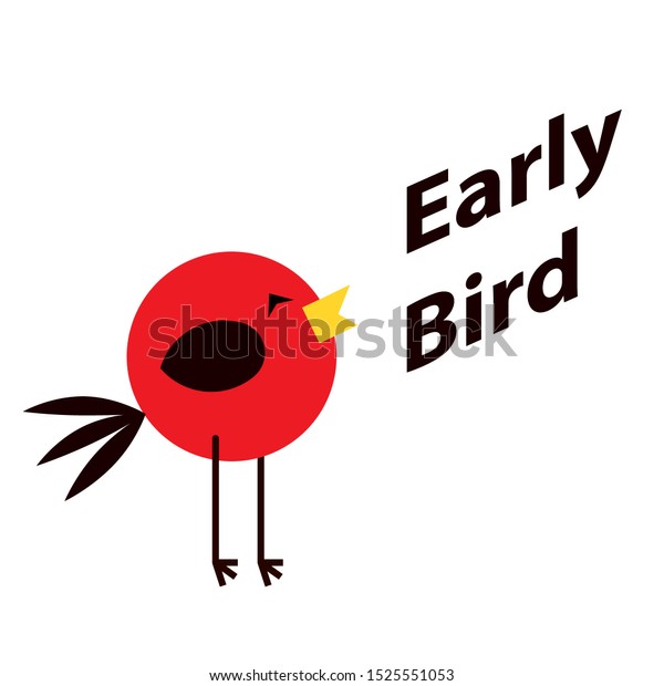 Early Bird Poster Clipart Image Isolated Stock Vector (Royalty Free ...
