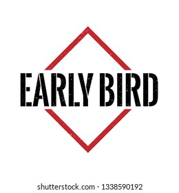 Early Bird Red Black Triangle Grungy Stock Vector (Royalty Free ...