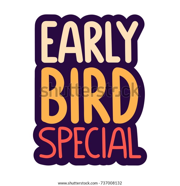 Early Bird Special Vector Hand Drawn Stock Vector (Royalty Free ...
