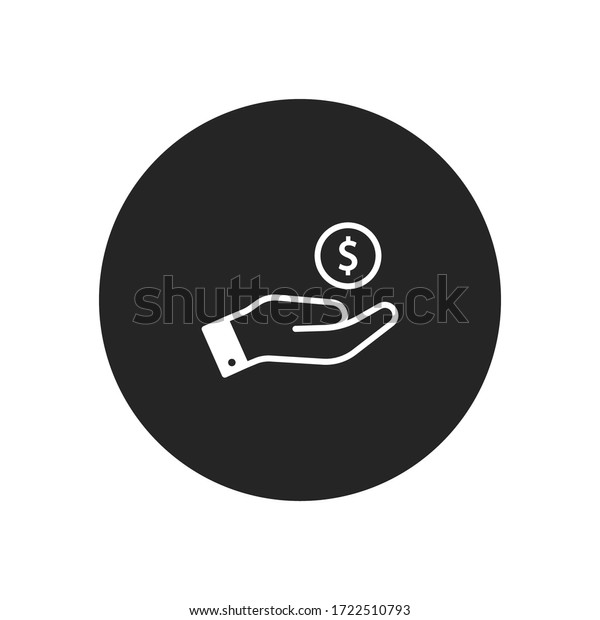 Earn Money Icon Vector Money Hand Stock Vector (Royalty Free) 1722510793