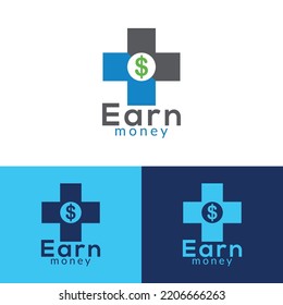 Earn Money Logo Design Vector Templet Stock Vector (Royalty Free ...