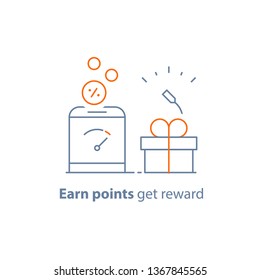Earn Points Purchase Concept Loyalty Program Stock Vector (Royalty Free) 726605245
