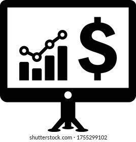 Earning Graph Profit Chart Black Icon Stock Vector (Royalty Free ...
