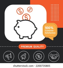 Earning Vector Icon Orange Black Background Stock Vector (Royalty Free ...