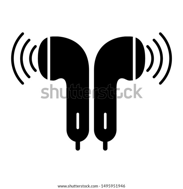 Earphone Bluetooth Icon Design Earphone Icon Stock Vector (Royalty Free ...