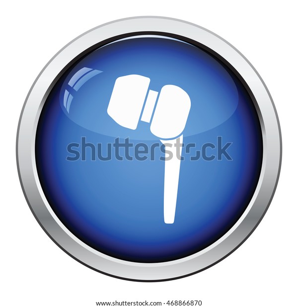 Earphone Icon Glossy Button Design Vector Stock Vector (Royalty Free ...
