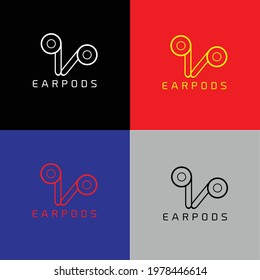 Earpods Minimal Vector Logo Design Stock Vector (Royalty Free ...