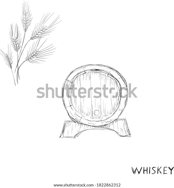 Ears Wheat Label Template Advertising Barrel Stock Vector (Royalty Free ...