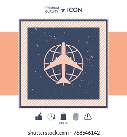 Earth Airplane Logo Stock Vector (Royalty Free) 768546142 | Shutterstock