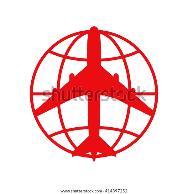 Earth Airplane Logo Stock Vector (Royalty Free) 414397252 | Shutterstock
