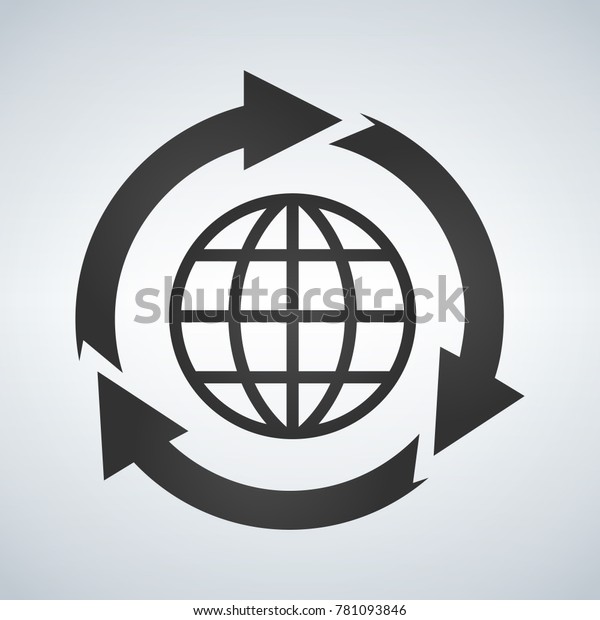 Earth Arrows Circle Around Stock Vector (Royalty Free) 781093846 ...