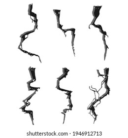 Earth Crack Vector Set Isolated On Stock Vector (Royalty Free ...