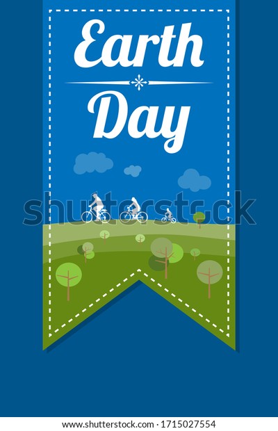 Earth Day Flag Banner Design Global Stock Vector (Royalty Free) 1715027554