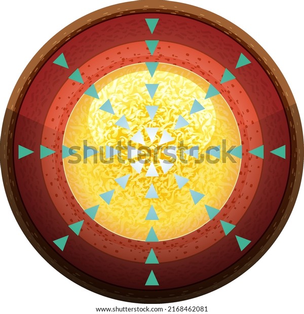 Earth Earths Inner Core Isolated Illustration: เวกเตอร์สต็อก (ปลอดค่า ...