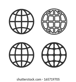 Earth Globe Emblem Set Vector Stock Vector (Royalty Free) 165719705 ...