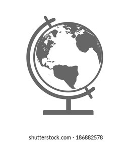 Earth Globe Emblem Vector Icon Stock Vector (Royalty Free) 186882578 ...