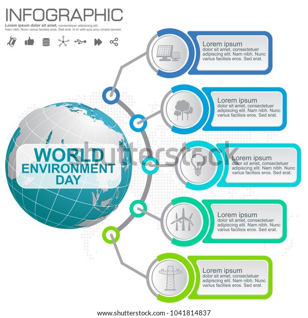 Earth Globe Infographic Vector Illustration Can Stock Vector (Royalty ...