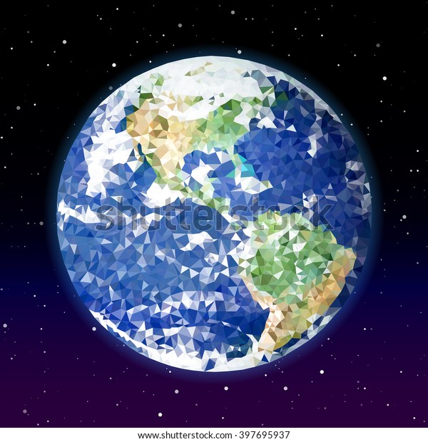 Earth Globe Mosaic Vector Art Stock Vector (Royalty Free) 397695937
