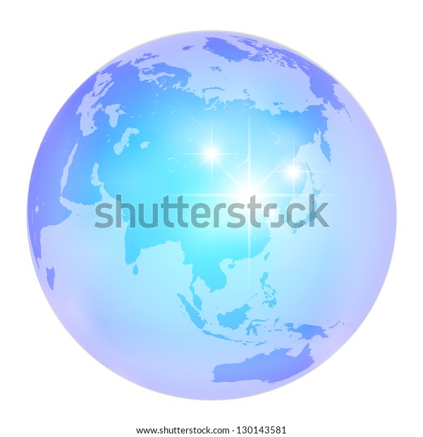 Earth Globe World Water Transparency Stock Vector (Royalty Free ...