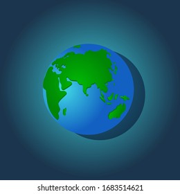 Earth Glowing Background Stock Vector (Royalty Free) 1683514621 ...