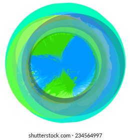 Earth Green Planet Abstract Circle Background Stock Vector (Royalty ...