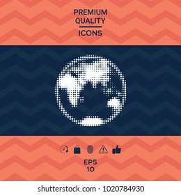 Earth Halftone Logo Stock Vector (Royalty Free) 1020784930 | Shutterstock